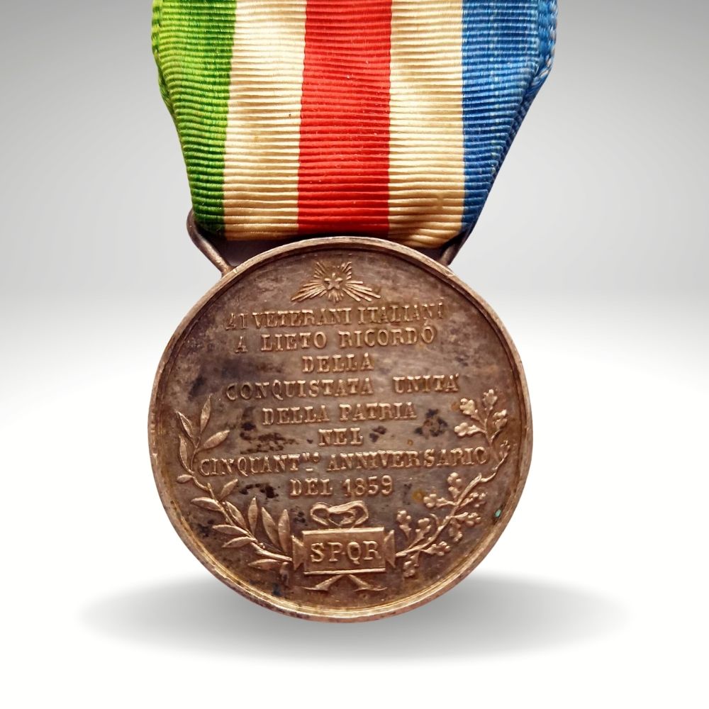 Medaglia Comitato piemontese-lombardo veterani italiani 1859 ...