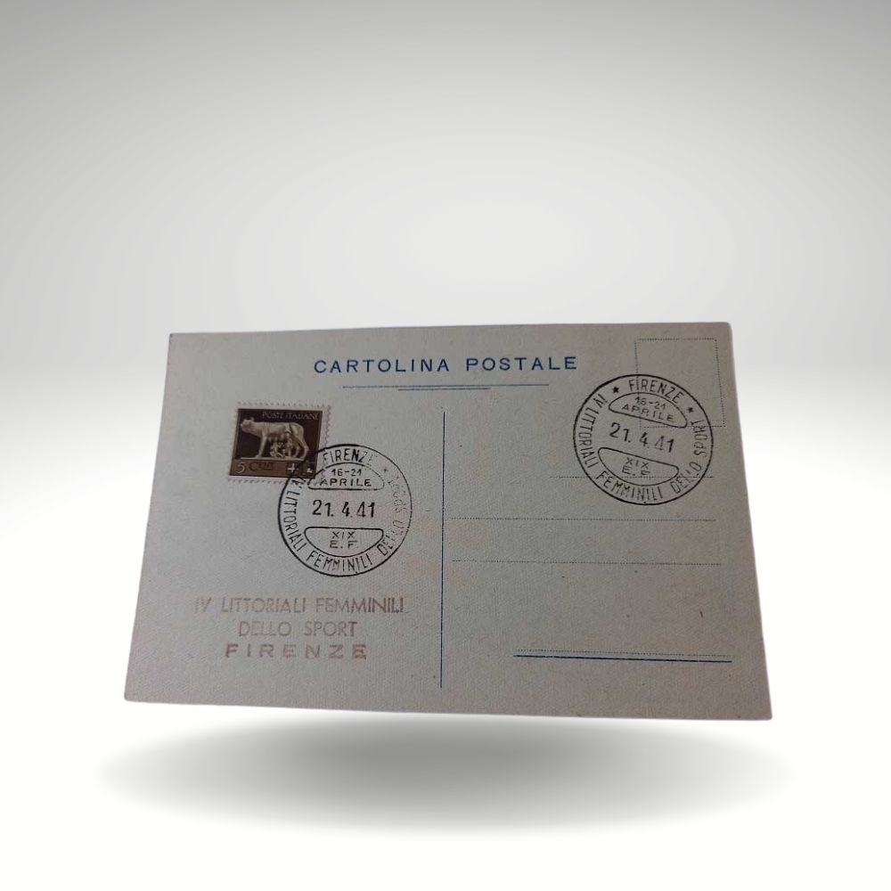 Cartolina littoriali dello sport Firenze 1941 ww2 - Militaria Italia