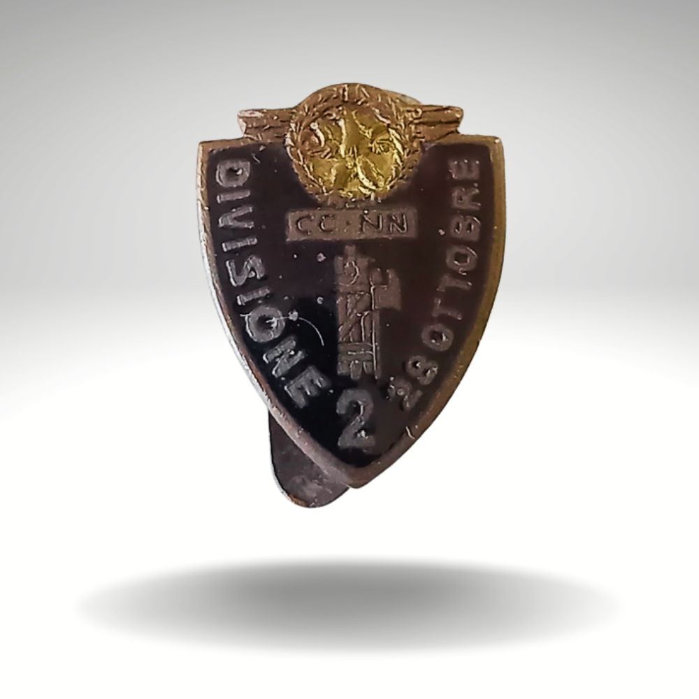 Distintivo fascista 2° divisione 28 ottobre camice nere MVSN ww2 ...